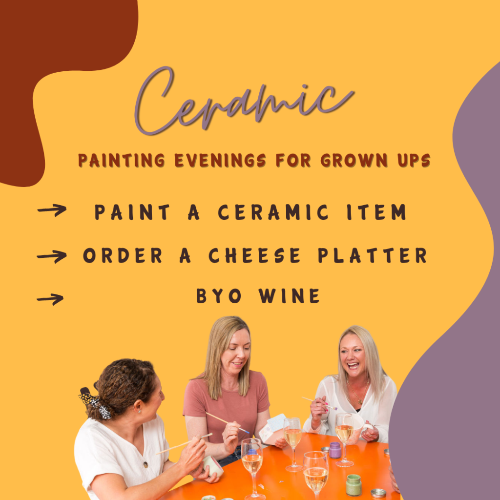 Ceramic Painting evening for Grown Ups | Pottering Around